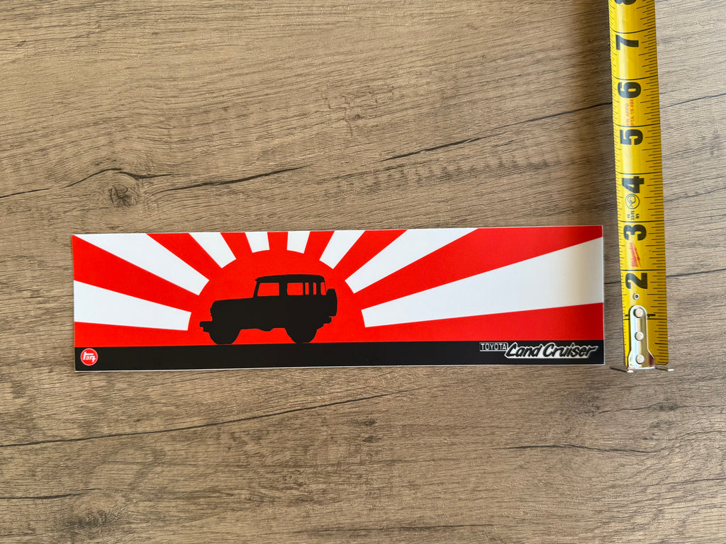Land Cruiser FJ40 Toyota Rising Sun Bumper Sticker Decal – Reefmonkey