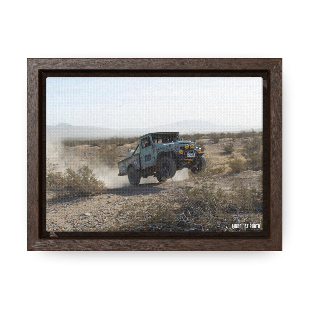 FJ45 Land Cruiser Framed Canvas Wall Art - Rusty Nail Racing Rob Tygar ...