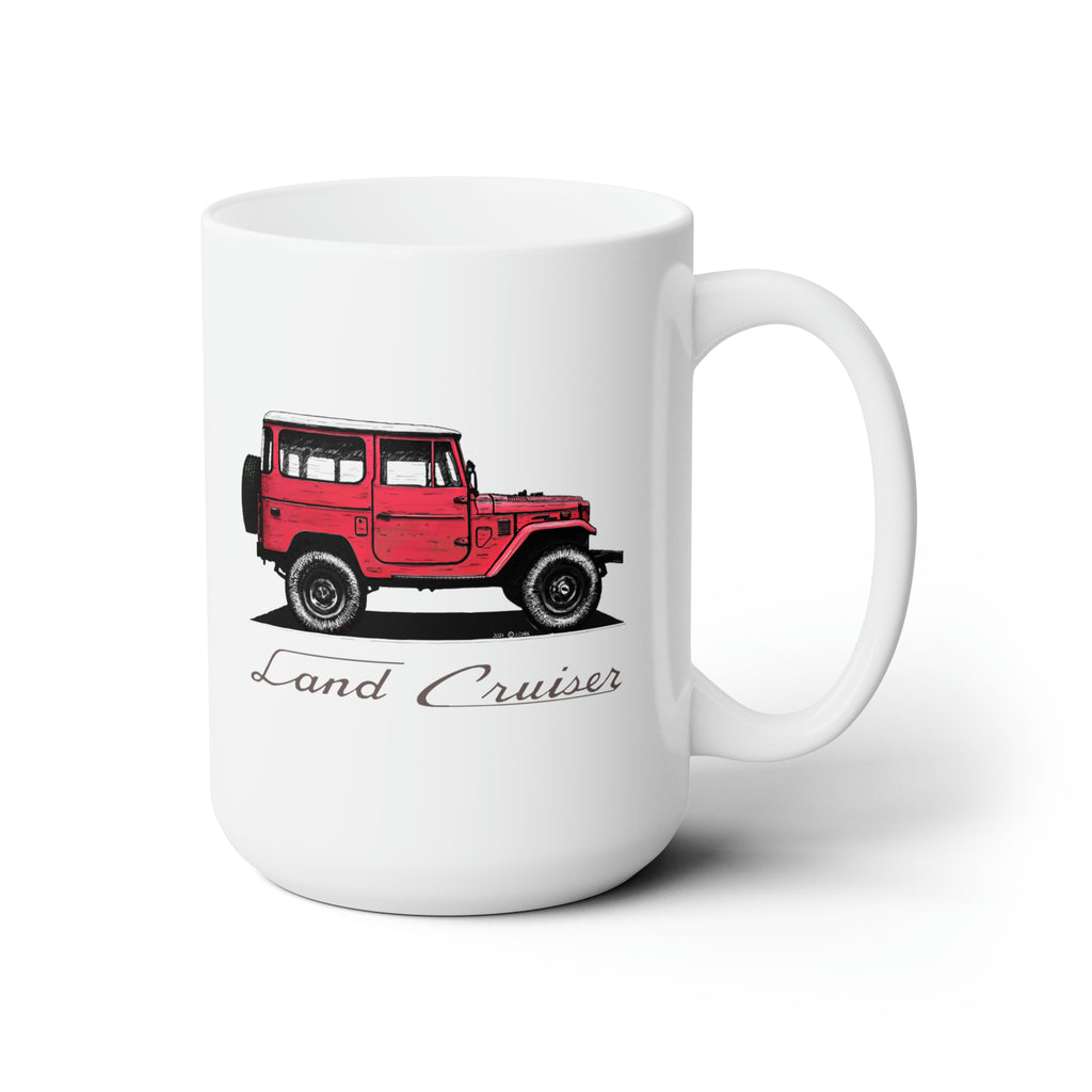 FJ40 Land Cruiser Ceramic Mug Coffee Cup 15oz - Reefmonkey Artist Jess