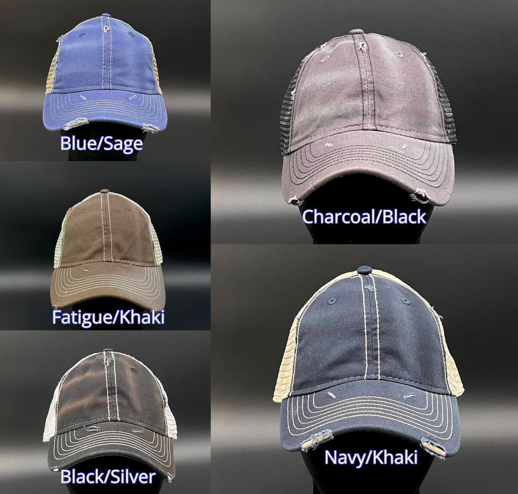 TRD Off Road Embroidered Distressed Unstructured Mesh Back Trucker Hat ...