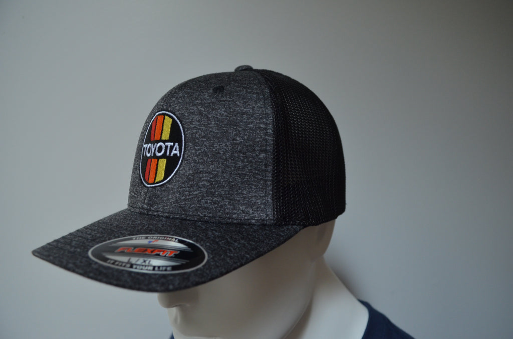 Toyota Fitted Premium Hat - Flexfit Melange Mesh Back Trucker Hat ...