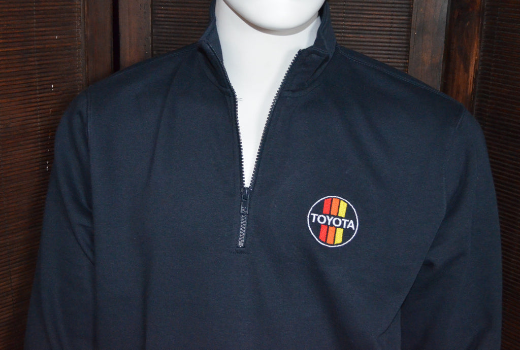 Toyota Teq 3 Stripe Embroidered Quarter Zip 1/4 Mens Fleece Jacket ...