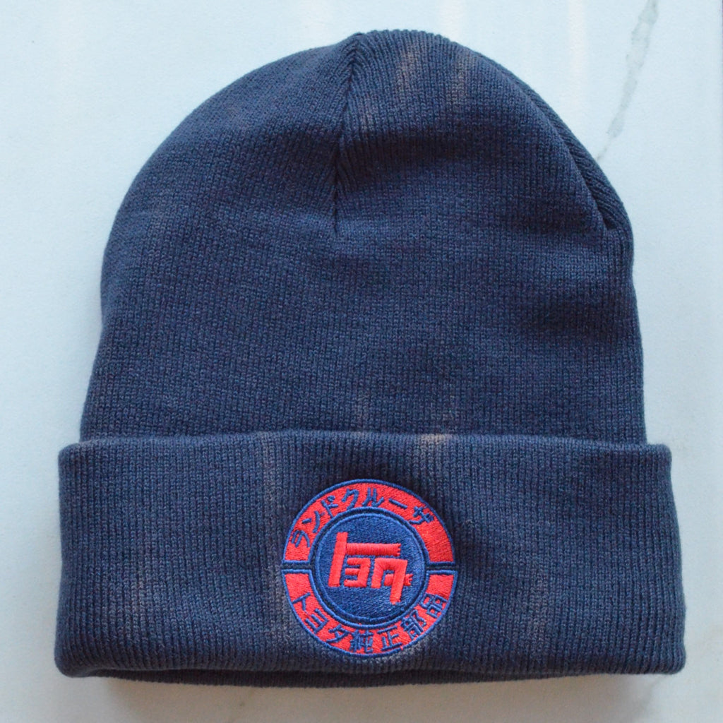 TEQ Katakana Toyota Knitted Embroidered Knit Beanie Toboggan Winter Ha ...