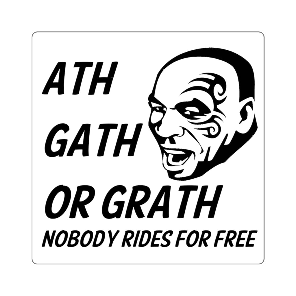 Mike Tyson Ass Cash or Grass Decal "ath gath or grath" Nobody Rides fo ...