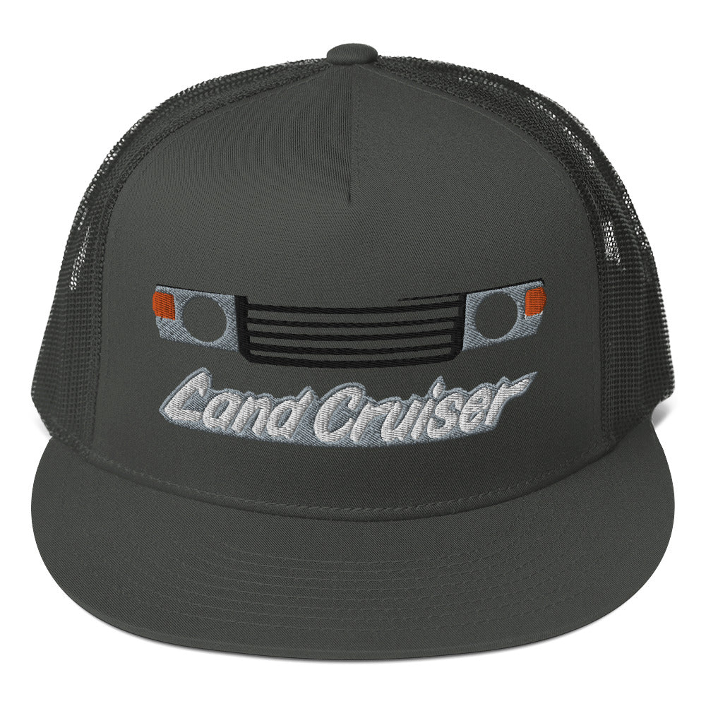 FJ60 Grill Toyota Land Cruiser Premium Embroidered Trucker Hat Mesh Tr ...